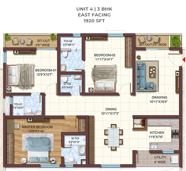 Floor Map Test - Vasavi Atlantis