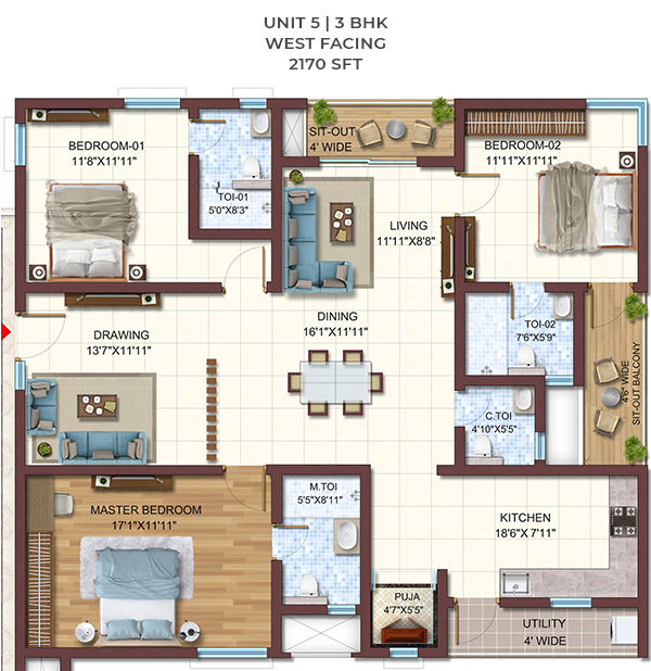 Floor Map Test - Vasavi Atlantis
